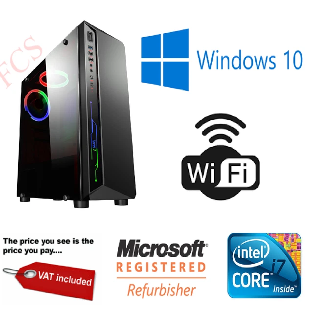 ULTRA FAST I5 i7 Desktop Gaming Computer PC SSD 2TB 16GB RAM GTX 1660 ...