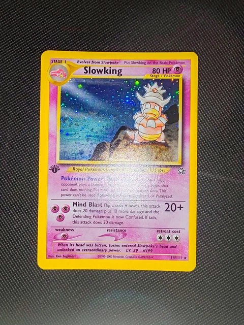 POKÉMON SLOWKING NEO Genesis Eng 14/111 Holo 1st Edition Nm No ...