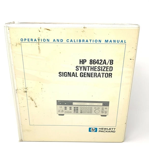 HP 8642A/B SIGNAL Generator Operation & Calibration Manual Vol. 1 £51. ...