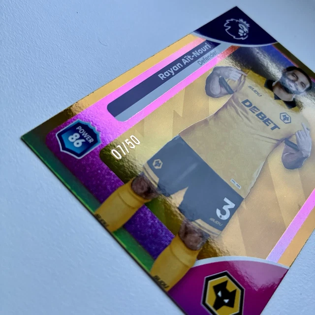 TOPPS PREMIER LEAGUE 2026 Rayan Ait-Nouri Gold /50 Wolves Manchester ...
