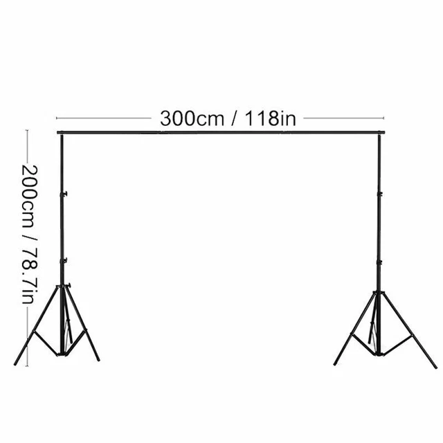 BACKDROP STAND KIT 2x3m Adjustable Photography Green Screen Stand ...