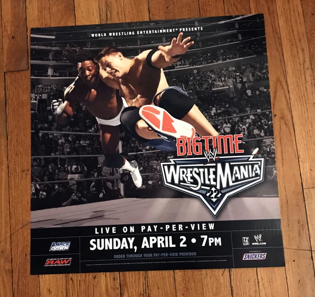 WWE WRESTLING JOHN Cena Wrestlemania 22 Subway Poster 21X21 Inches £23. ...