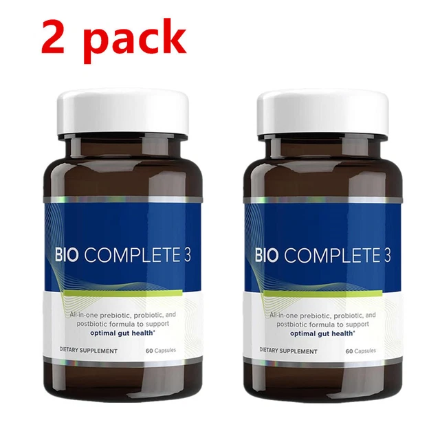 2X BIO COMPLETE 3 Capsules 60 Count Prebiotic Probiotic Postbiotic ...