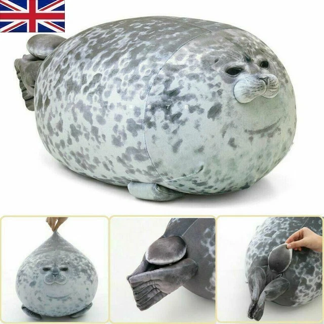 CHUBBY BLOB SEAL Plush Pillow Animal Toys Cute Ocean Stuffed Doll ...