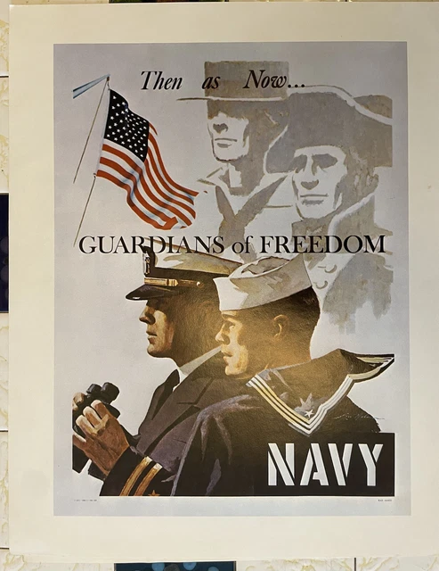 VINTAGE US NAVY Recruitment posters. Genuine 1970s published ...