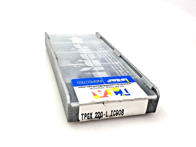 ISCAR TPGX 220-L IC908 TPGX 110302-L Carbide Turning Inserts (Box of 10 ...