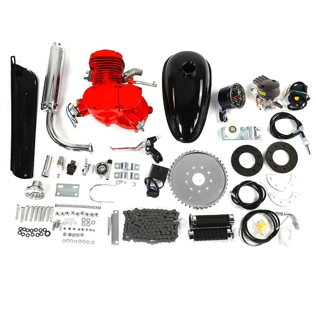 80CC 2 STROKE Petrol Engine Kit for Motorized Bicycle with Speedometer ...