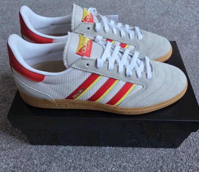 UK 9 - Adidas Busenitz Vintage Trainers Grey Red Skateboarding £63.11 ...