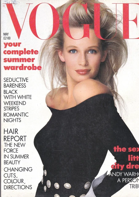 VOGUE MAGAZINE, MAY 1987. Estelle Lefebure cover. Andy Warhol tribute £ ...