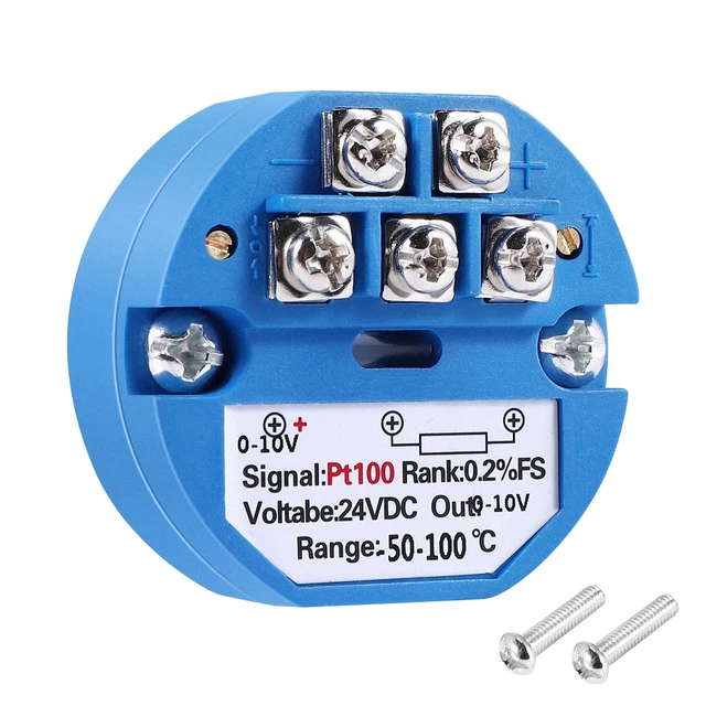 RTD PT100 TEMPERATURE Transmitter DC24V Minus 50 ~ 100 degree Output 0 ...