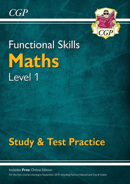 FUNCTIONAL SKILLS MATHS Level 1 - Study & Test Practice by CGP Books ...