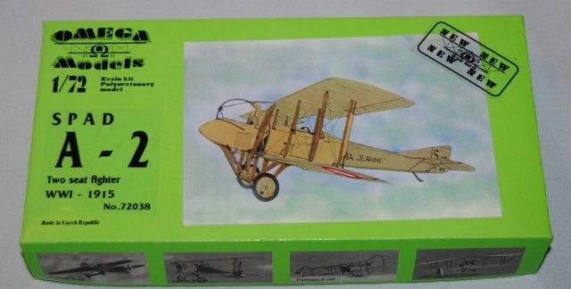 VINTAGE, OMEGA MODELS, Spad A2, 2 Seat Fighter, WWI 1915 1:72 Scale ...