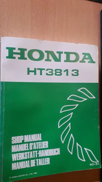 HONDA TRACTEUR TONDEUSE HT3813 - HT 3813 : manuel réparation d'atelier EUR 35,00 - PicClick FR