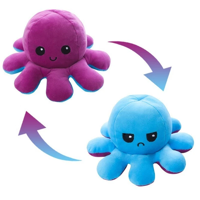 40CM REVERSIBLE OCTOPUS PLUSH SOFT TOYS MOOD CHANGE THE COLOUr £10.61 ...