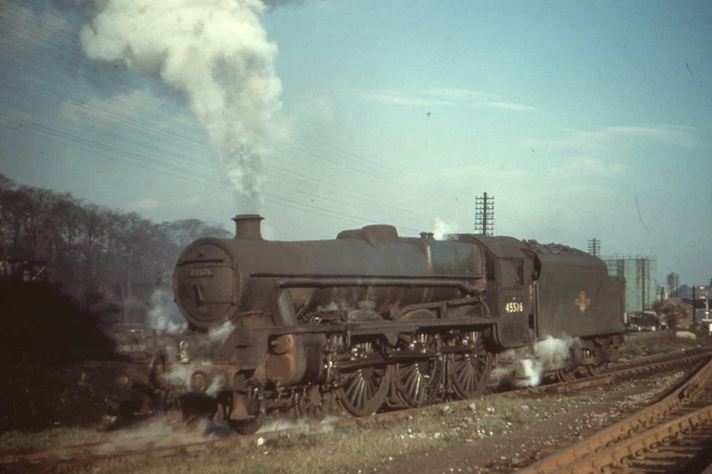 TRANSPORT RAILWAY COLOUR Rail Slide 45576 Millhouses Shed 1960 £1.30 ...