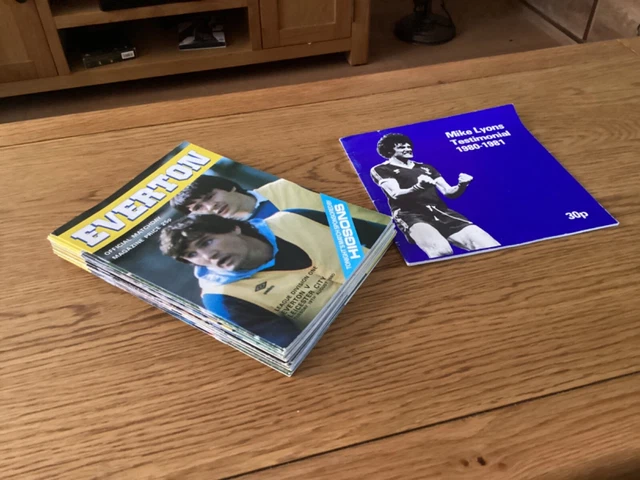 1980-81 COMPLETE SET Of Everton Fc Home Football Programmes £69.99 ...