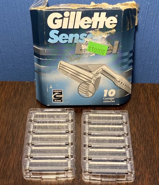 GILLETTE SENSOR EXCEL Razor Replacement Razor Blade Refills 10 Pack ...