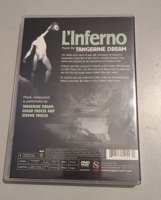 L'INFERNO DVD - Dante - Tangerine Dream £1.16 - PicClick UK