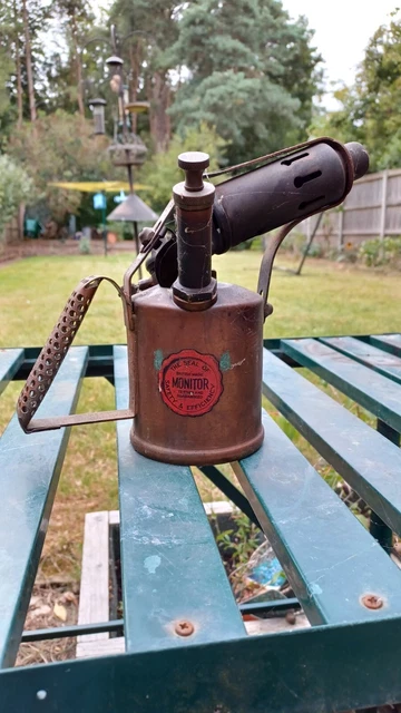 VINTAGE MONITOR NO. 26 Brass Paraffin Blow Torch British Made £15.00 ...