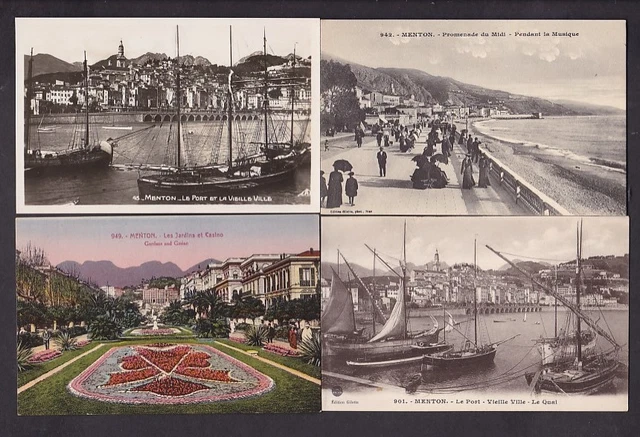 FRANCE FRENCH RIVIERA MENTON x16 mostly pre WW1 PPCs all unused EUR 12 ...