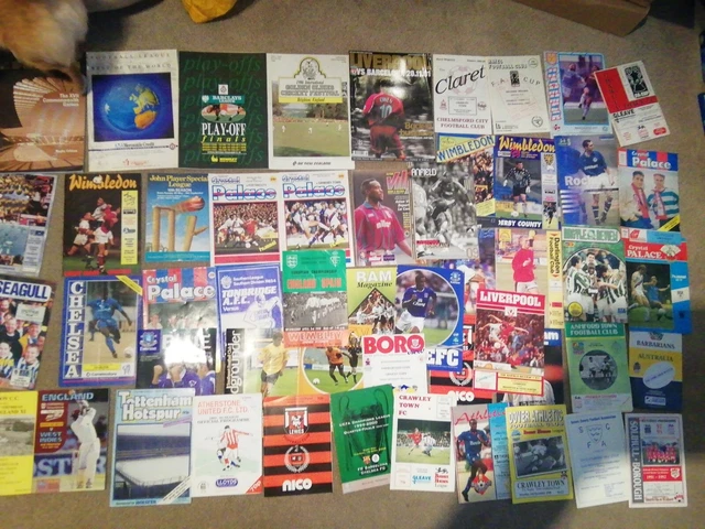 SPORT 1960S TO 1990s Vintage Memorabilia Football Cricket Programmes £ ...