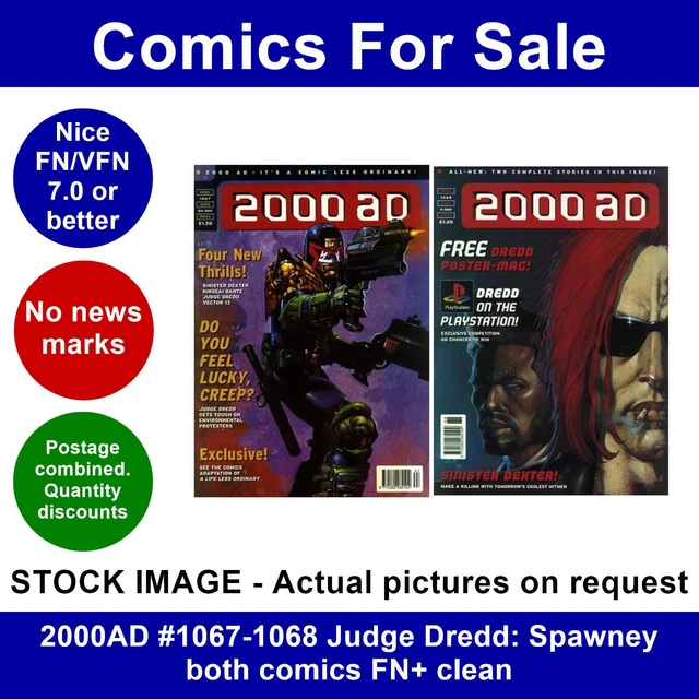 2000AD #1067-1068 JUDGE Dredd: Spawney both comics FN+ clean EUR 7,95 ...