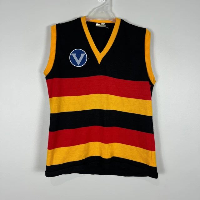 VINTAGE '80S '90S Hugh Lyon Knit AFL VFL Guernsey Jumper Crows Youth 16 ...