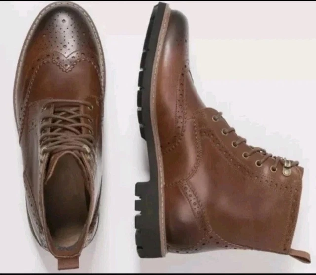 CLARKS BATCOMBE LORD Men’s Dark Tan Leather Boots Uk Size 7 G EU 41 RRP ...