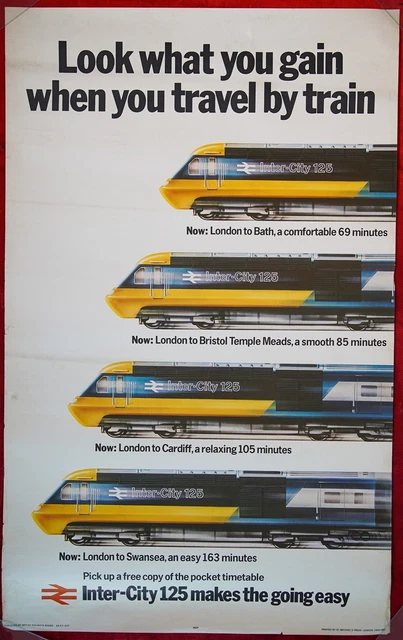 HST INTERCITY 125 London High Speed Train Classic Original Art Poster ...