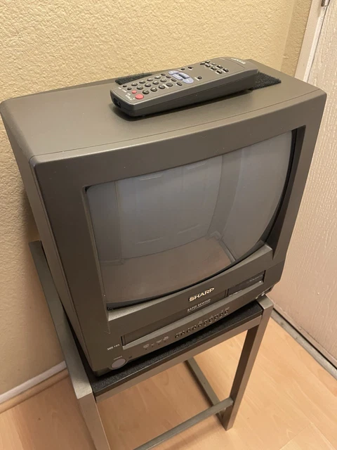 SHARP VCR TV Combo CRT 13VT-R100 VHS Retro Video Gaming AV 13" Parts ...