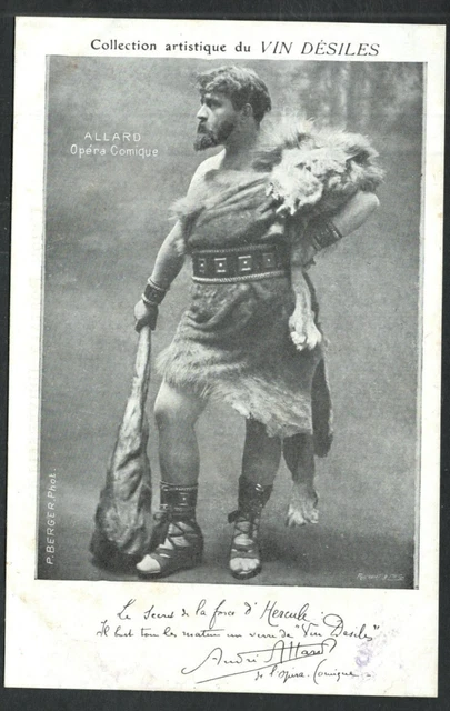 OPERA SINGER - Andre Allard French Baritone as "Hercules" postcard £4. ...