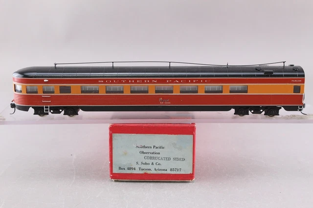 HO BRASS SOHO Sp Southern Pacific Corrugated Side Observation Car ...