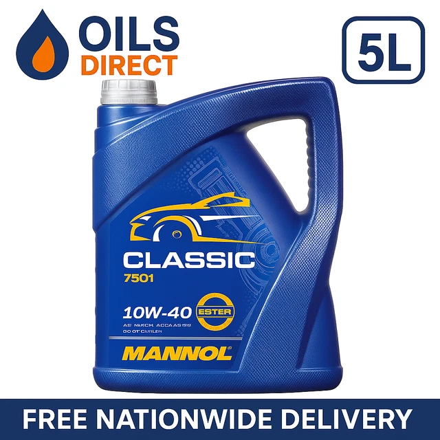 5L MANNOL CLASSIC 7501 10W-40 A3/B4 HC Synthetic Engine Oil - 5 Litres ...