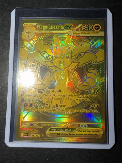 POKEMON TCG MEGA Evolution Mega Lucario ex #188/132 Mega Hyper Rare ...