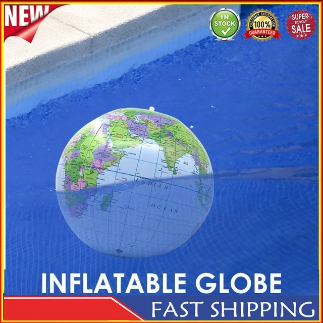 GLOBE WORLD EARTH Ocean Map Beach Ball Geography Kid Educational Toy ...