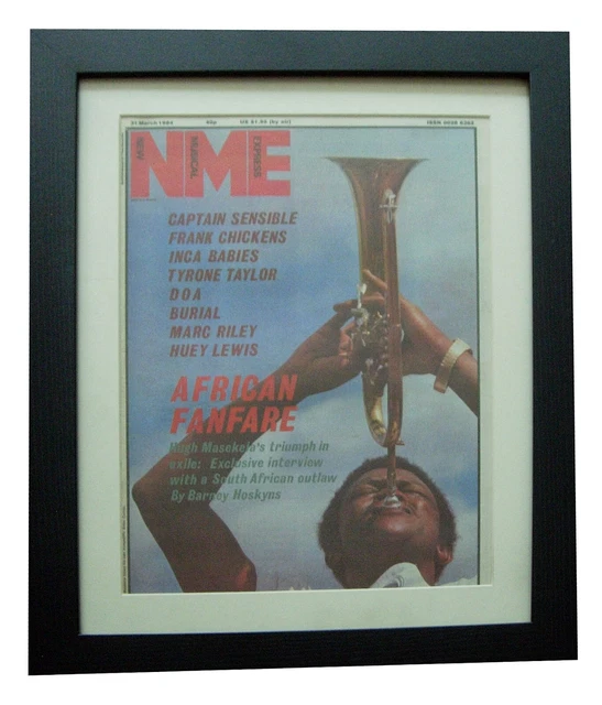 HUGH MASEKALA+RARE ORIGINAL 1984 Vintage Nme+Poster+Ad+Framed+Express ...
