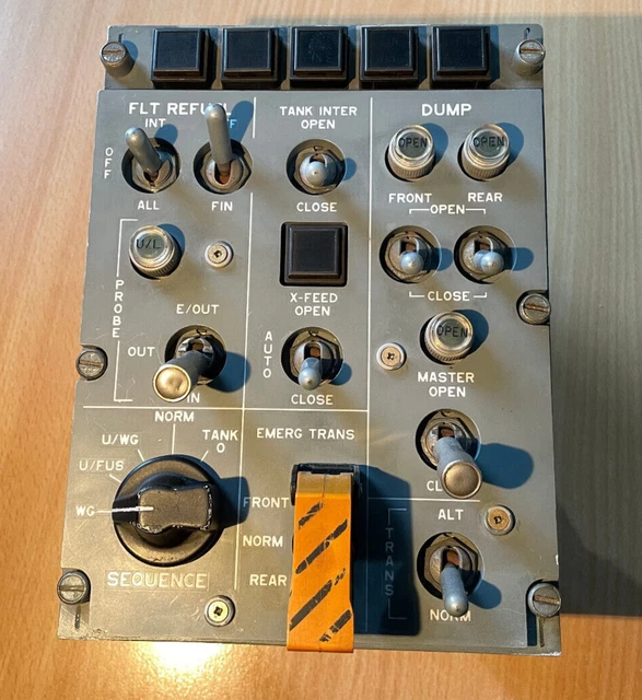 TORNADO GR4 COCKPIT Fuel Management System Panel Mil-Spec Switches ...