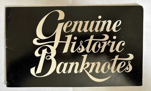 GENUINE HISTORIC BANK note Album. Complete With 6 World Banknotes ...