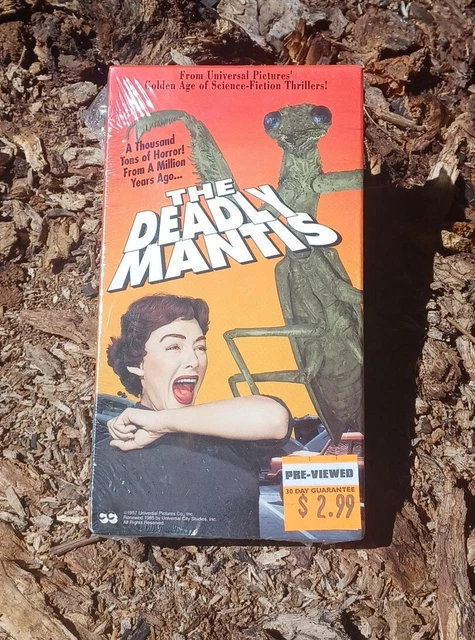 THE DEADLY MANTIS (VHS, 1993) Blockbuster Pre-Viewed Re-Sealed Cassette ...
