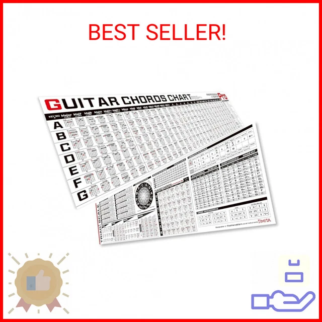 GUITAR CHORD CHART Poster - Guitar Chords Progression Reference, Guitar ...