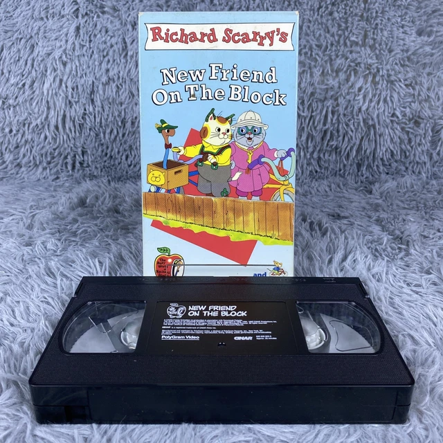 RICHARD SCARRY’S NEW Friend On The Block VHS Tape 1995 Kids Animated ...