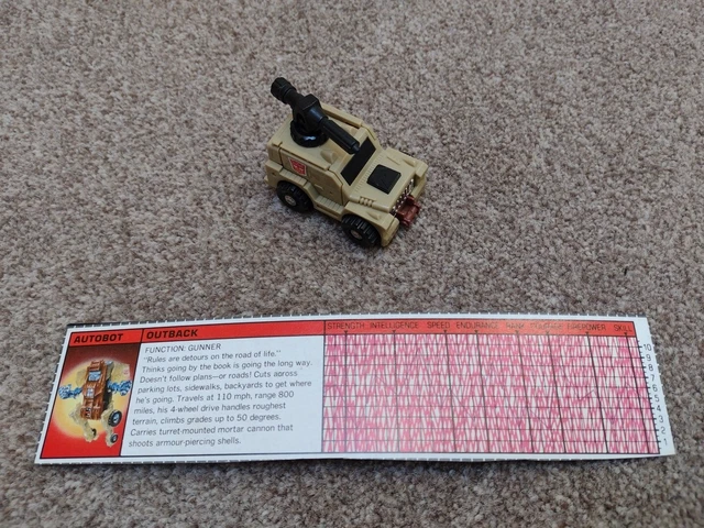 VINTAGE TRANSFORMERS G1 Outback with Original weapon and Data Card £10. ...
