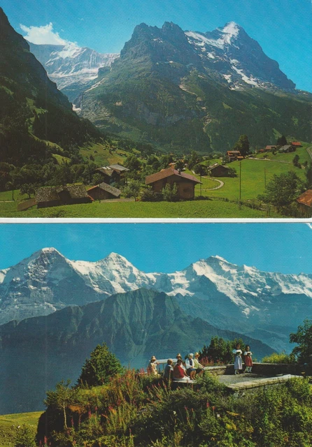 2 AK'S - Grindelwald und Eiger, Mönch und Jungfrau EUR 1,00 - PicClick DE