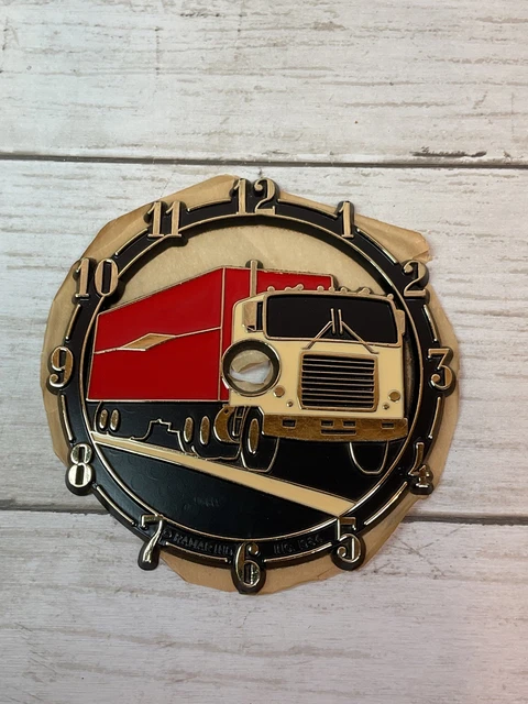 VINTAGE 18-WHEELER TRUCK Clock Face Self-Stick Part 1980’s Hobby Parts ...