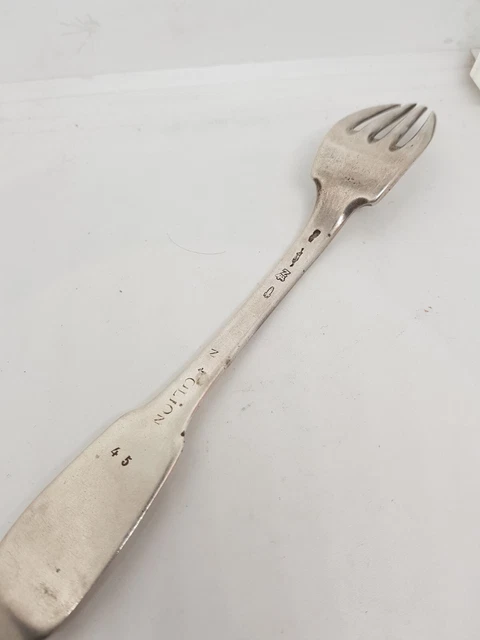1 FOURCHETTE EN Argent massif poinçon XVIIIème FERMIERS GENERAUX 68 ...