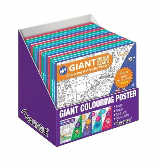 CHILDRENS FUN GIANT Colouring Poster Home Activity Colouring 99cm x ...