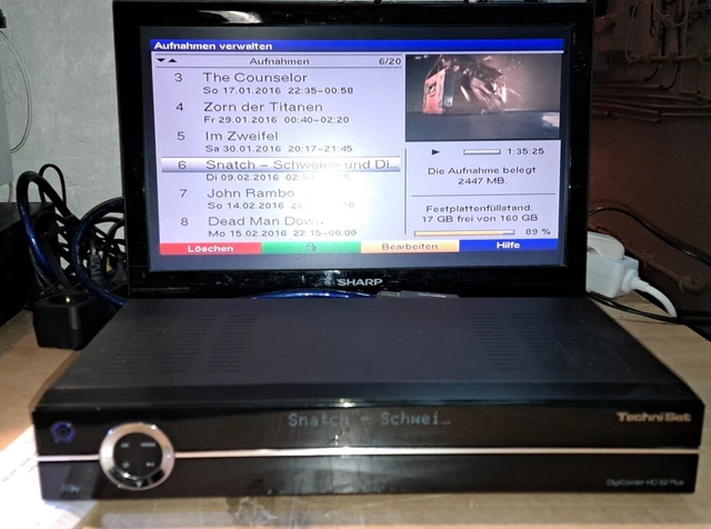 TECHNISAT DIGICORDER HD S2 Plus (160 GB) Festplatten-Recorder Neue FB ...