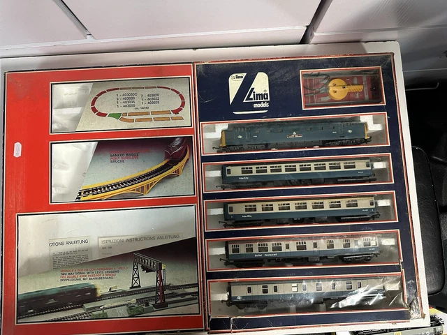 LIMA BR BLUE Intercity Train Set Class 55 + 4 Br Passenger Coaches ...