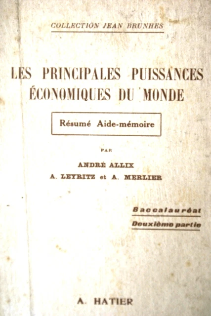 LES PRINCIPALES PUISSANCES et la vie conomique du monde. R sum aide-m moire. EUR 8,00 - PicClick FR