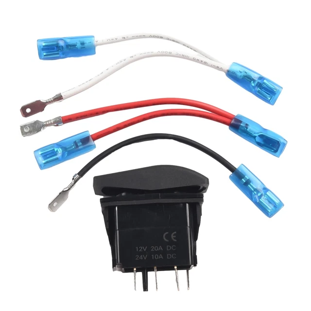 MOMENTARY ROCKER TOGGLE On Off On 12V/20A 4Pin DPDT Red LED Light $14. ...